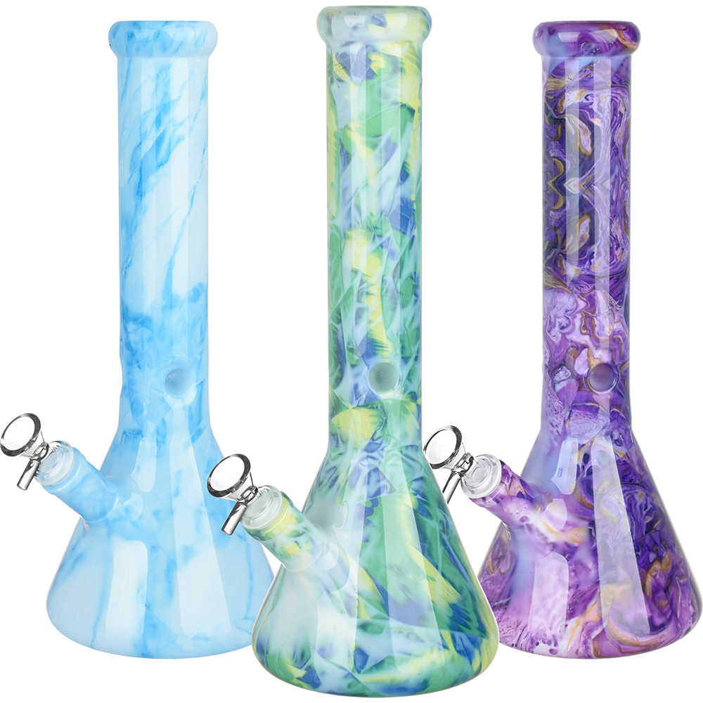 Buy Marbled Glass Beaker Water Pipe | Haze Smoke Shop USA 2025